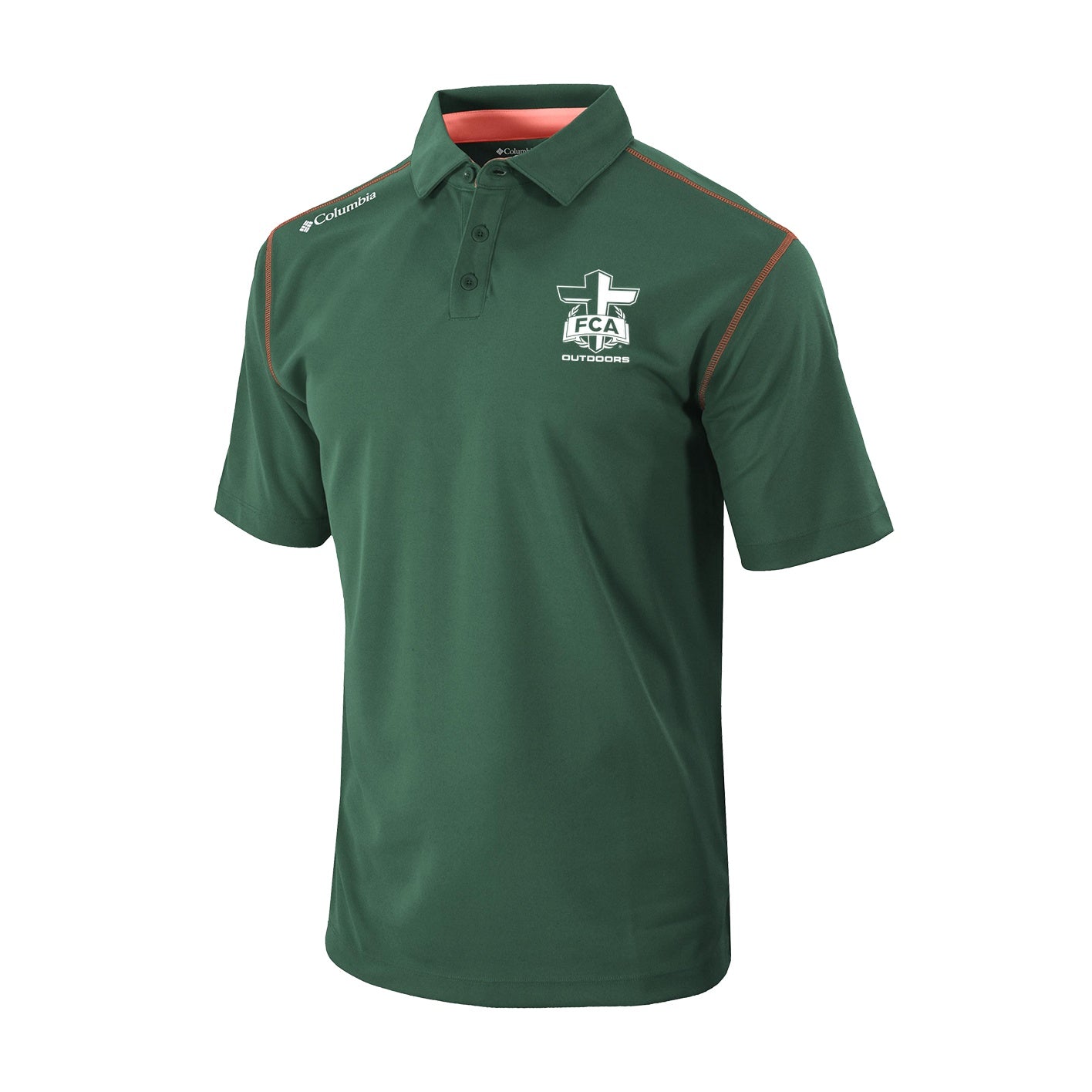 Men's Omni-Wick Shotgun Polo - Pond-Bright Peach
